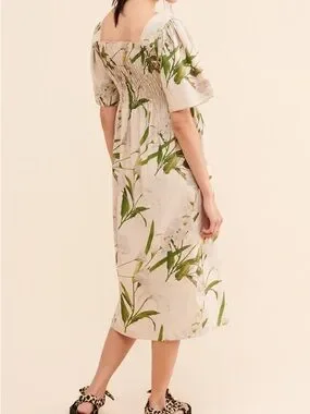 Lisa Says Gah | Dresses | Lisa Says Gah Smocked Squareneck Floral Midi ...